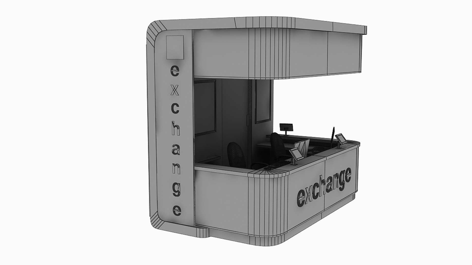 Airport Exchange Stand 3D Model - TurboSquid 1442627
