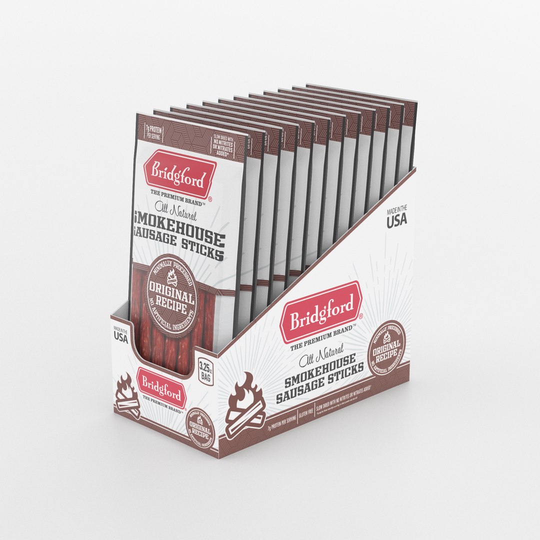 Bridgford Smokehouse Sticks 3D Model - TurboSquid 1851438