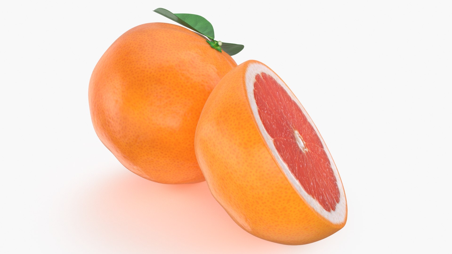 Realistic Grapefruit Pose 2 3d 3ds