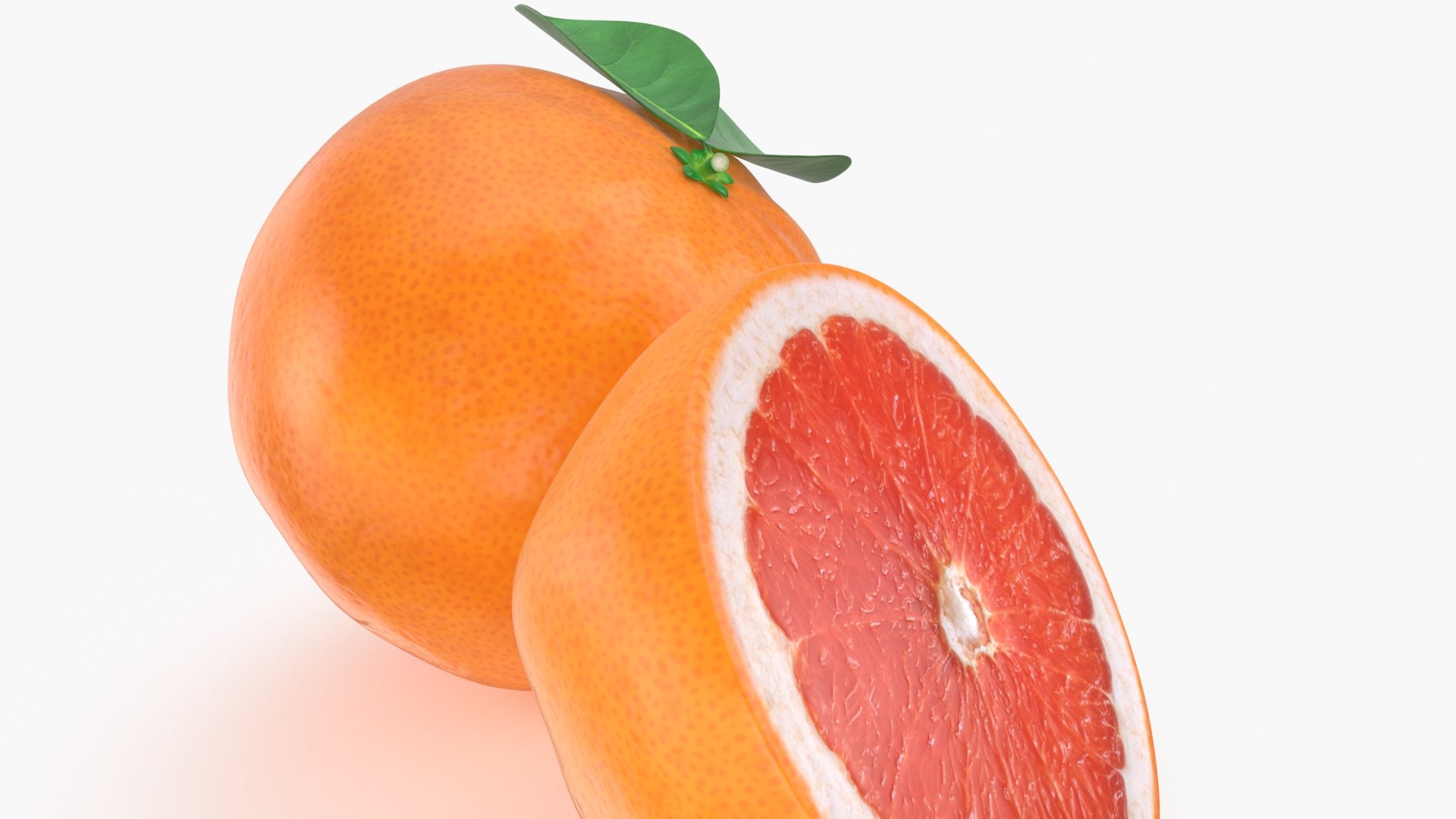 Realistic Grapefruit Pose 2 3d 3ds