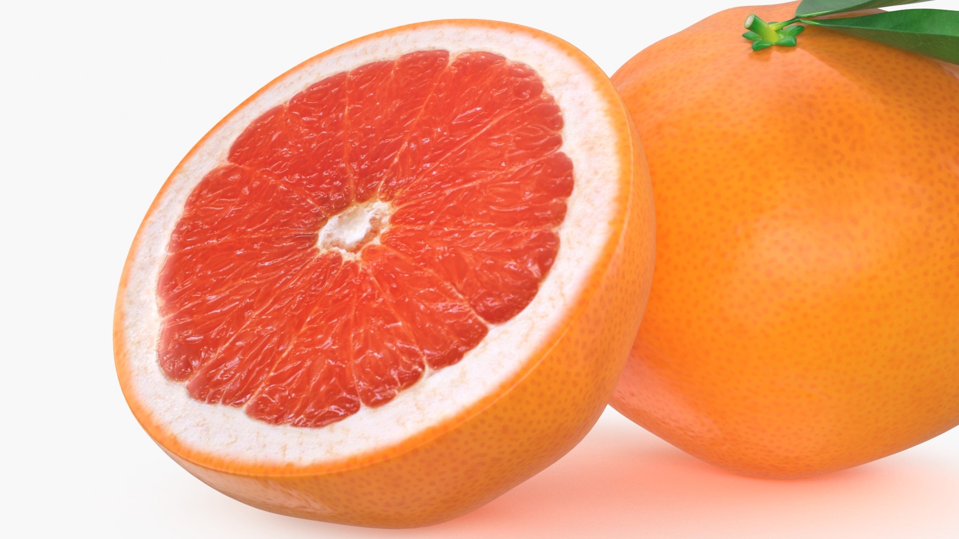 Realistic Grapefruit Pose 2 3d 3ds