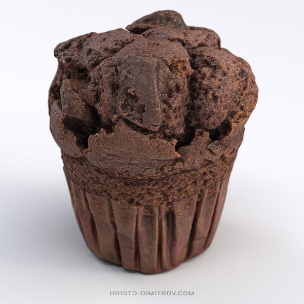 3D low-poly chocolate muffins - TurboSquid 1241057