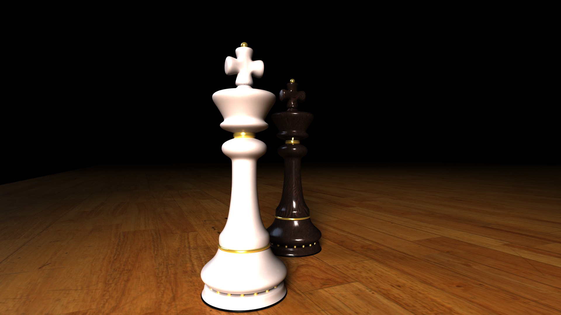 Classic wooden chess set 3D model - TurboSquid 2114241