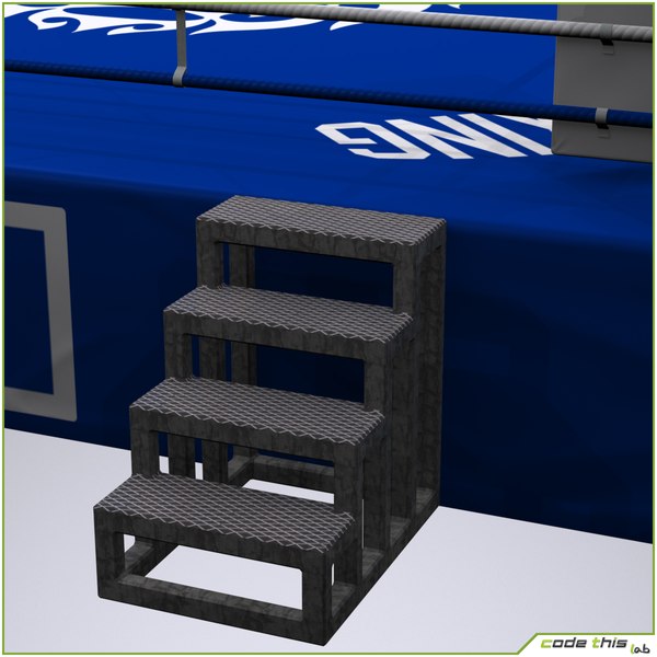 3d model boxing ring