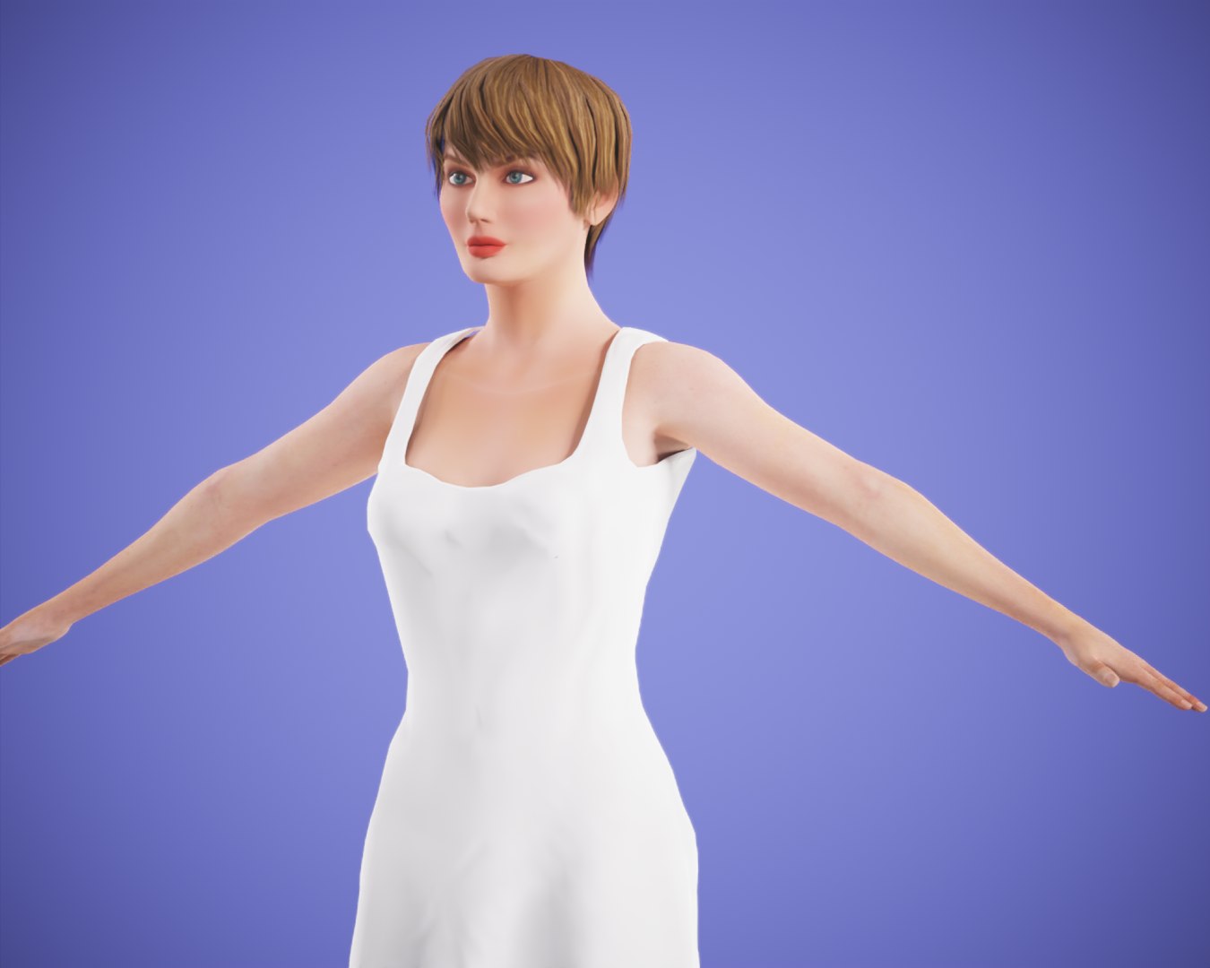 Game Cartoon Rigged Girl 3D Model - TurboSquid 2212265