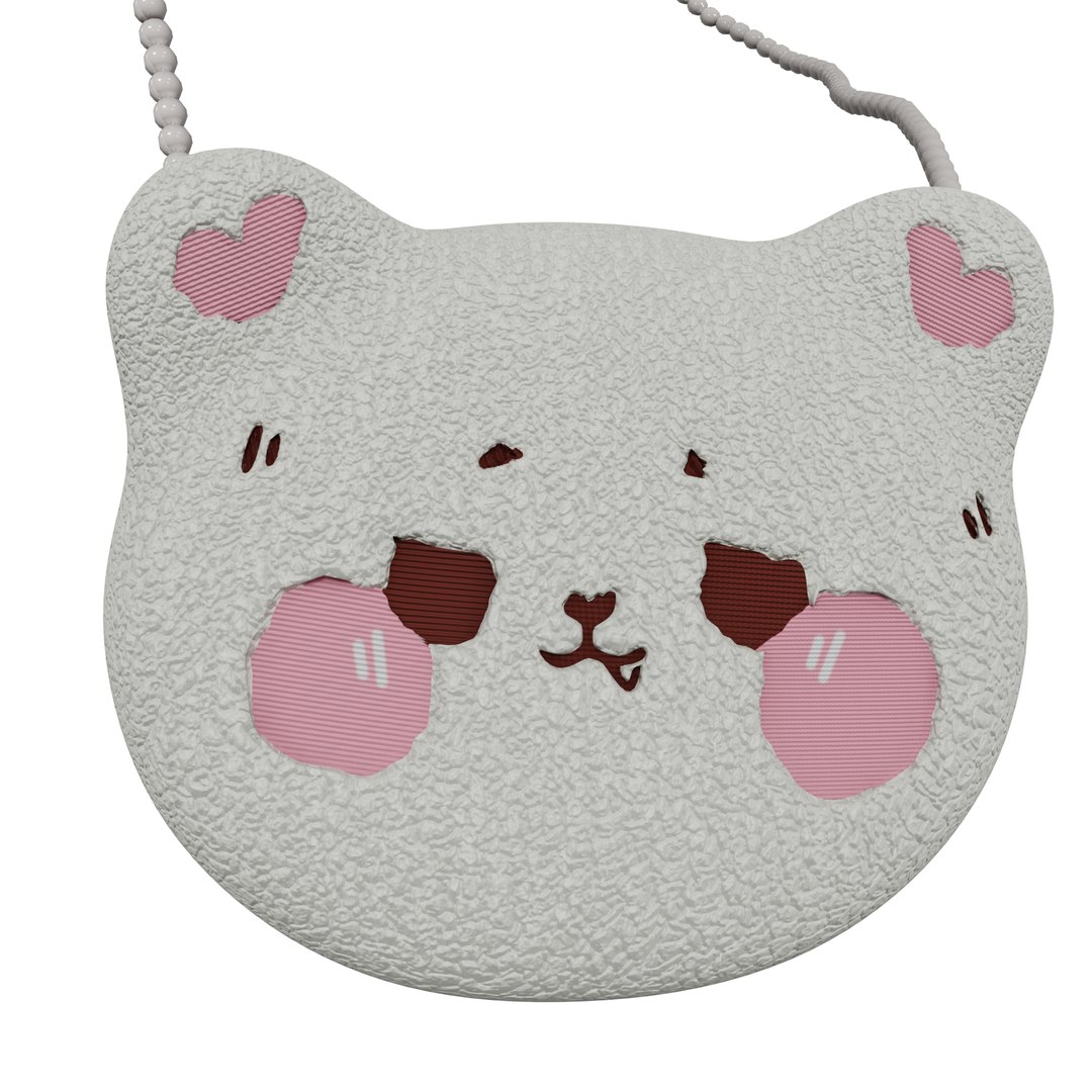 Smirk Bear Plush Bag Cute Style V2 Model - TurboSquid 1796636