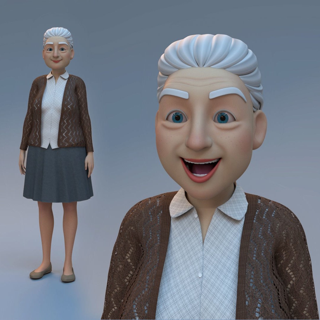 Old Woman 3D - TurboSquid 2249497