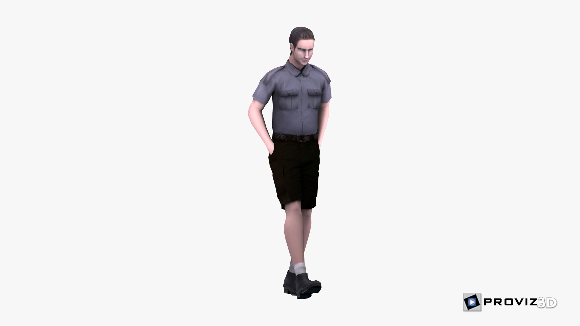 Walking Security People 3d Max