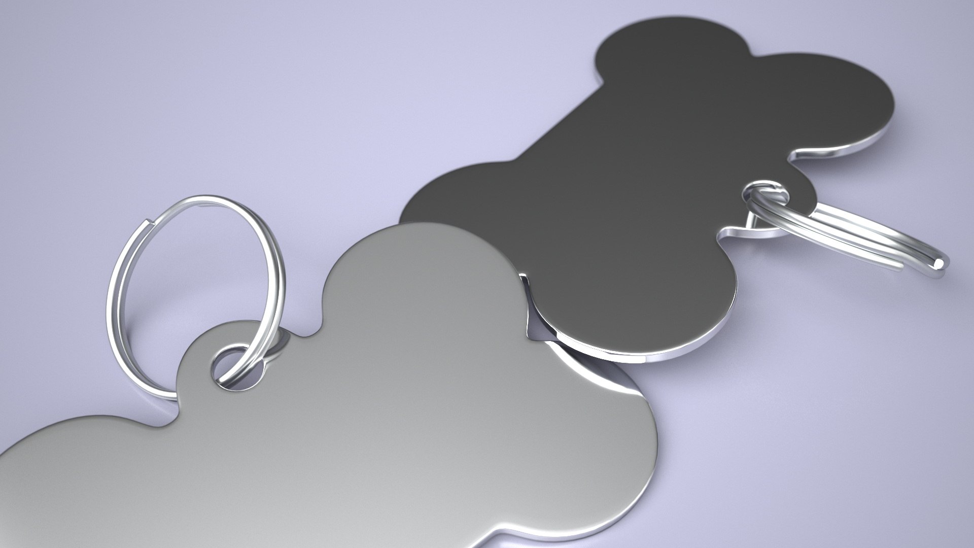 3D Dog Collar Tag Chrome - TurboSquid 2243088