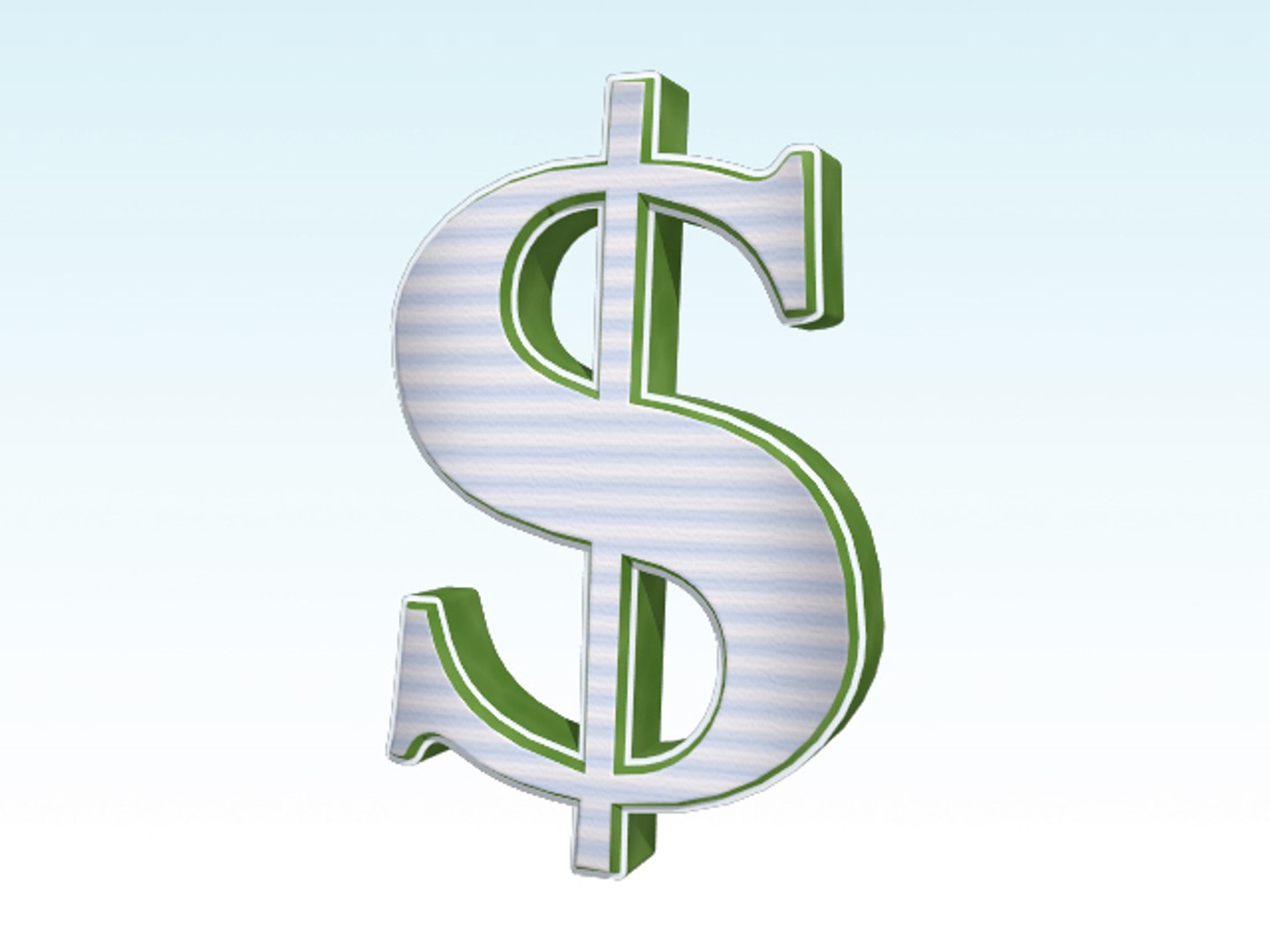 3d Dollar Sign Model