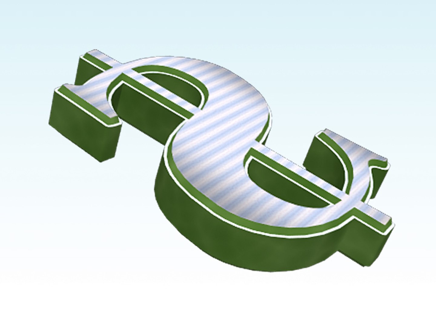 3d Dollar Sign Model