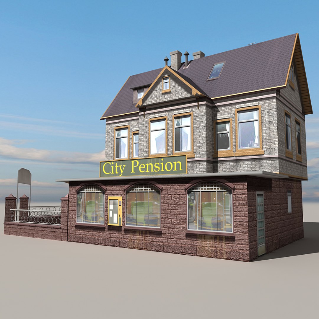 3d City Block Building 05
