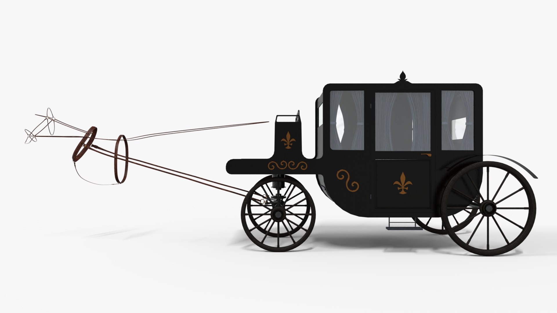 3D Carriage - Dracula Low-poly 3D Model Model - TurboSquid 2368872
