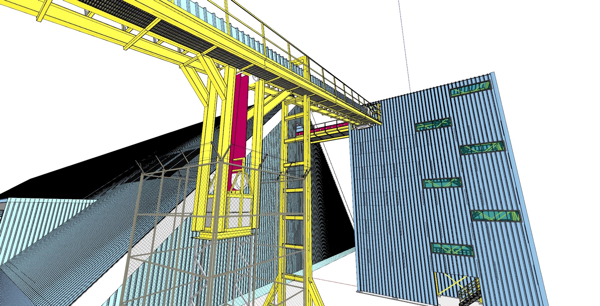 Mining Ore Tower Conveyor Warehouse 3D Model - TurboSquid 1838515