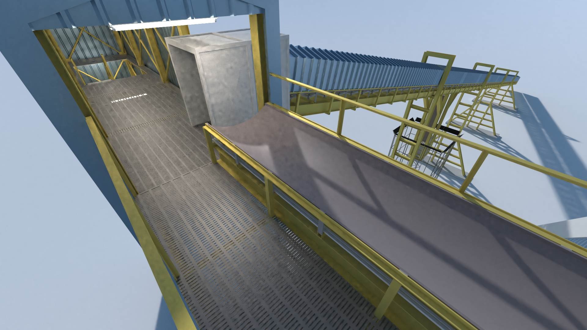 Mining Ore Tower Conveyor Warehouse 3D Model - TurboSquid 1838515