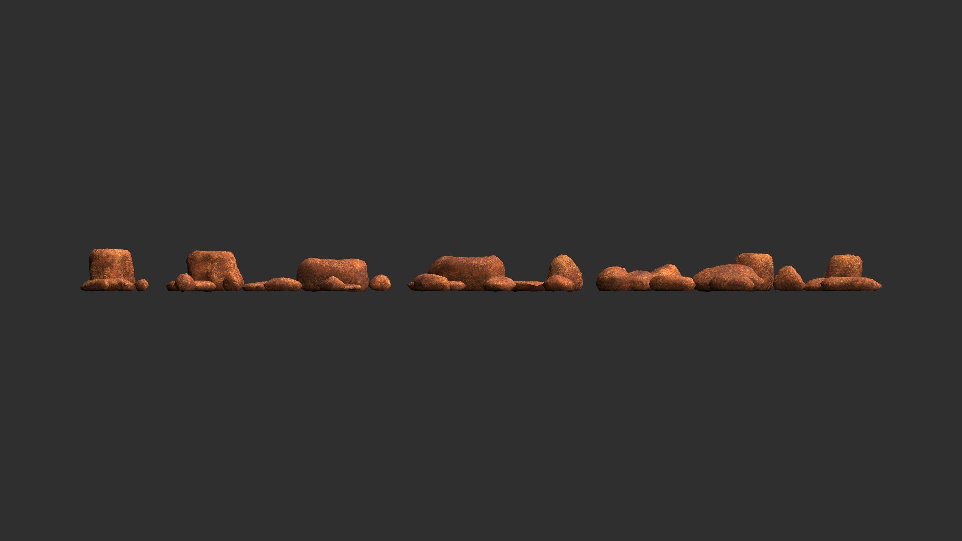 Assorted Rocks - Red Dust 3D - TurboSquid 2217257
