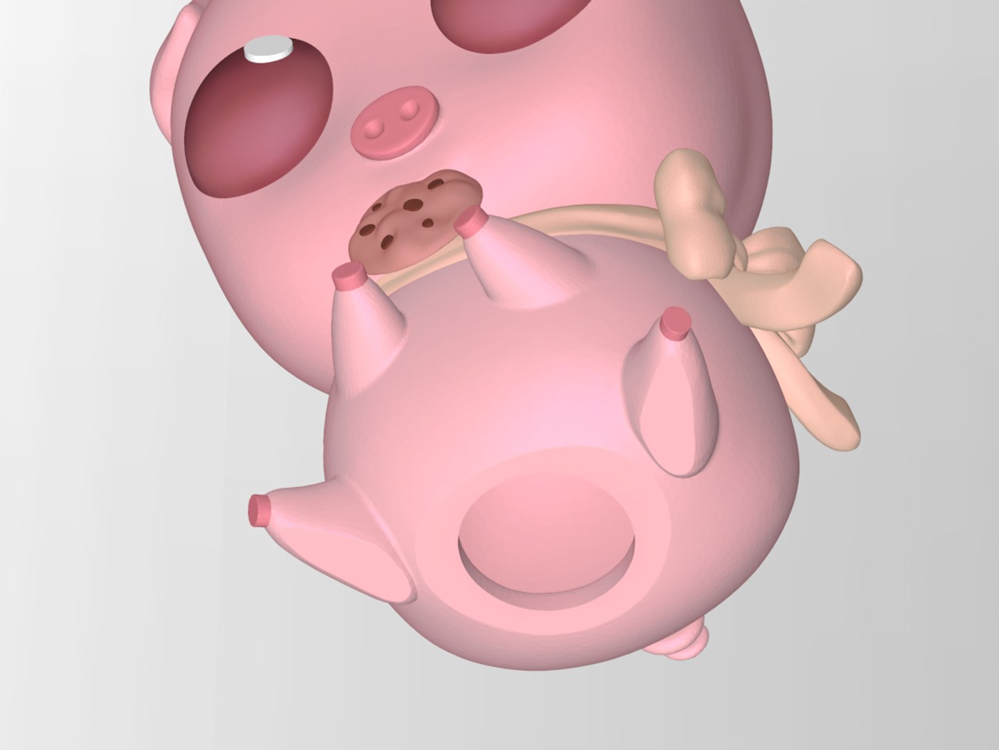 3D Chibi Cute Pig Model - TurboSquid 1354643