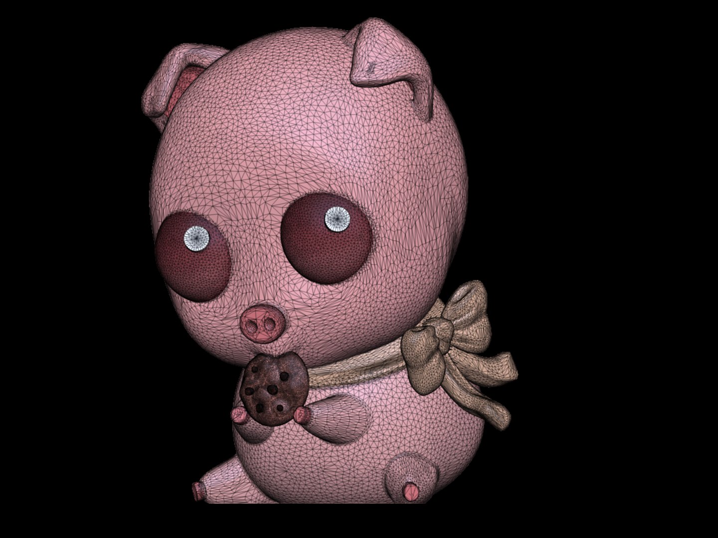 3D Chibi Cute Pig Model - TurboSquid 1354643
