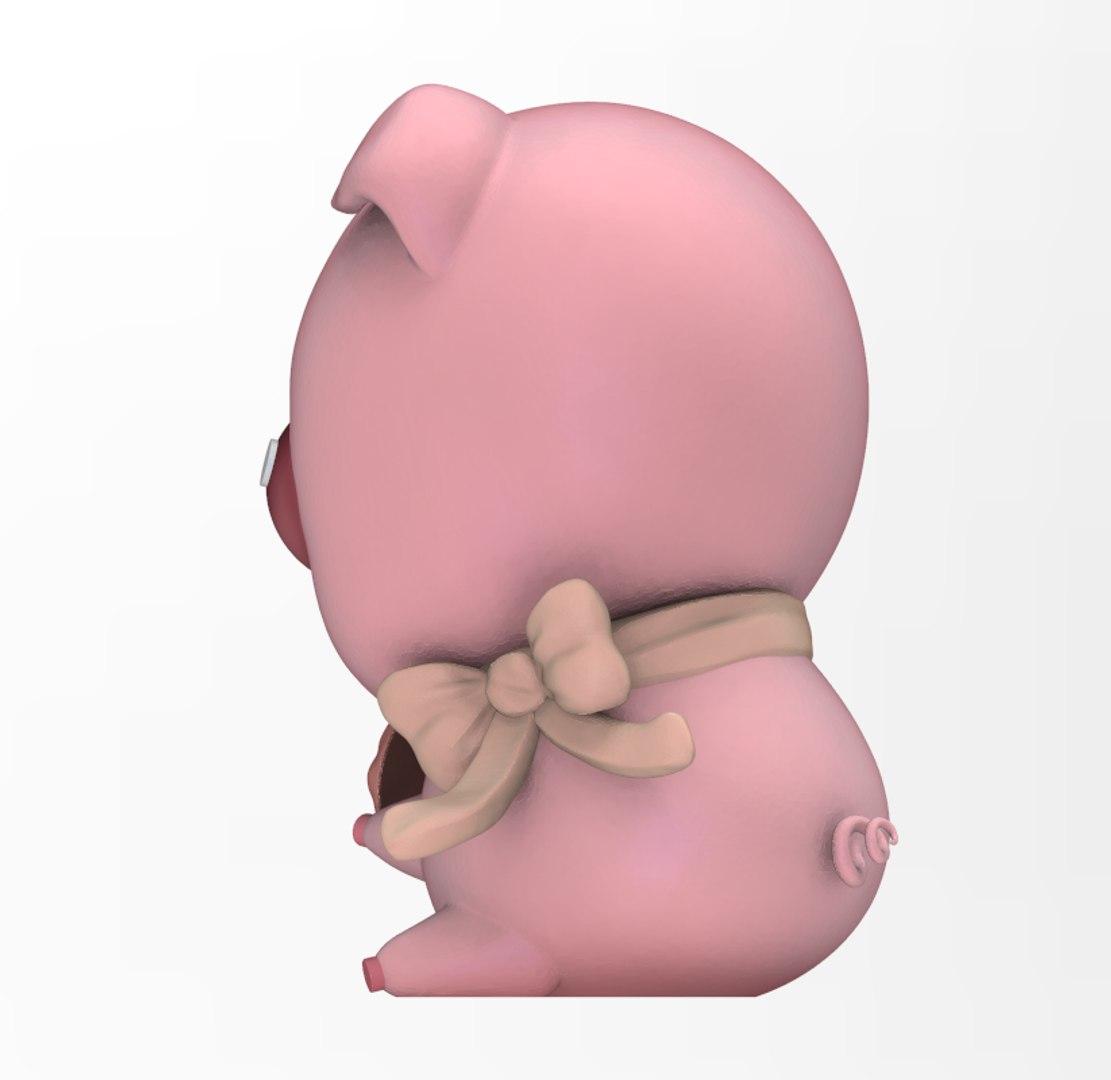 3D Chibi Cute Pig Model - TurboSquid 1354643