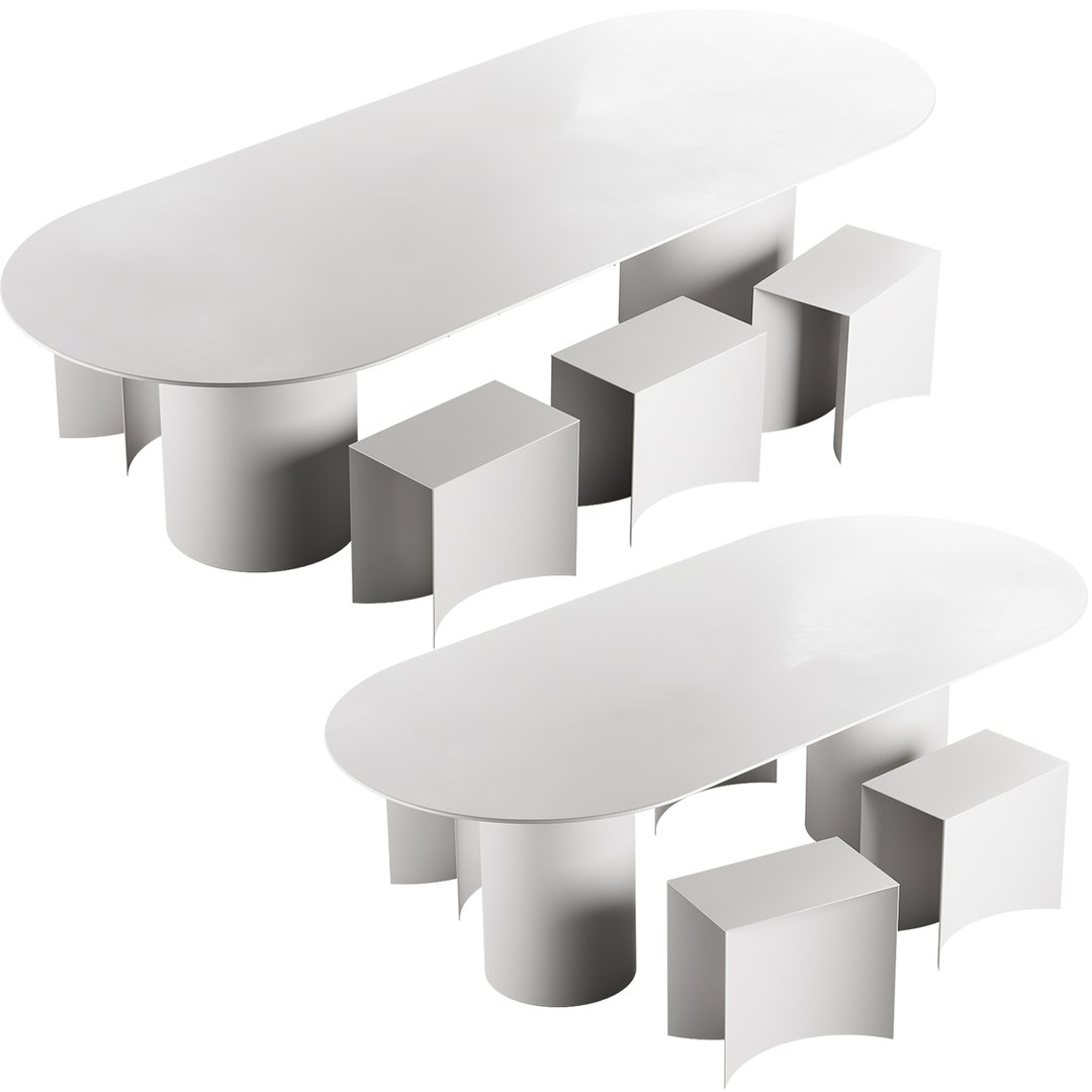 3D 126 Desalto MM8 Table With Void Stool 00 - TurboSquid 2054434