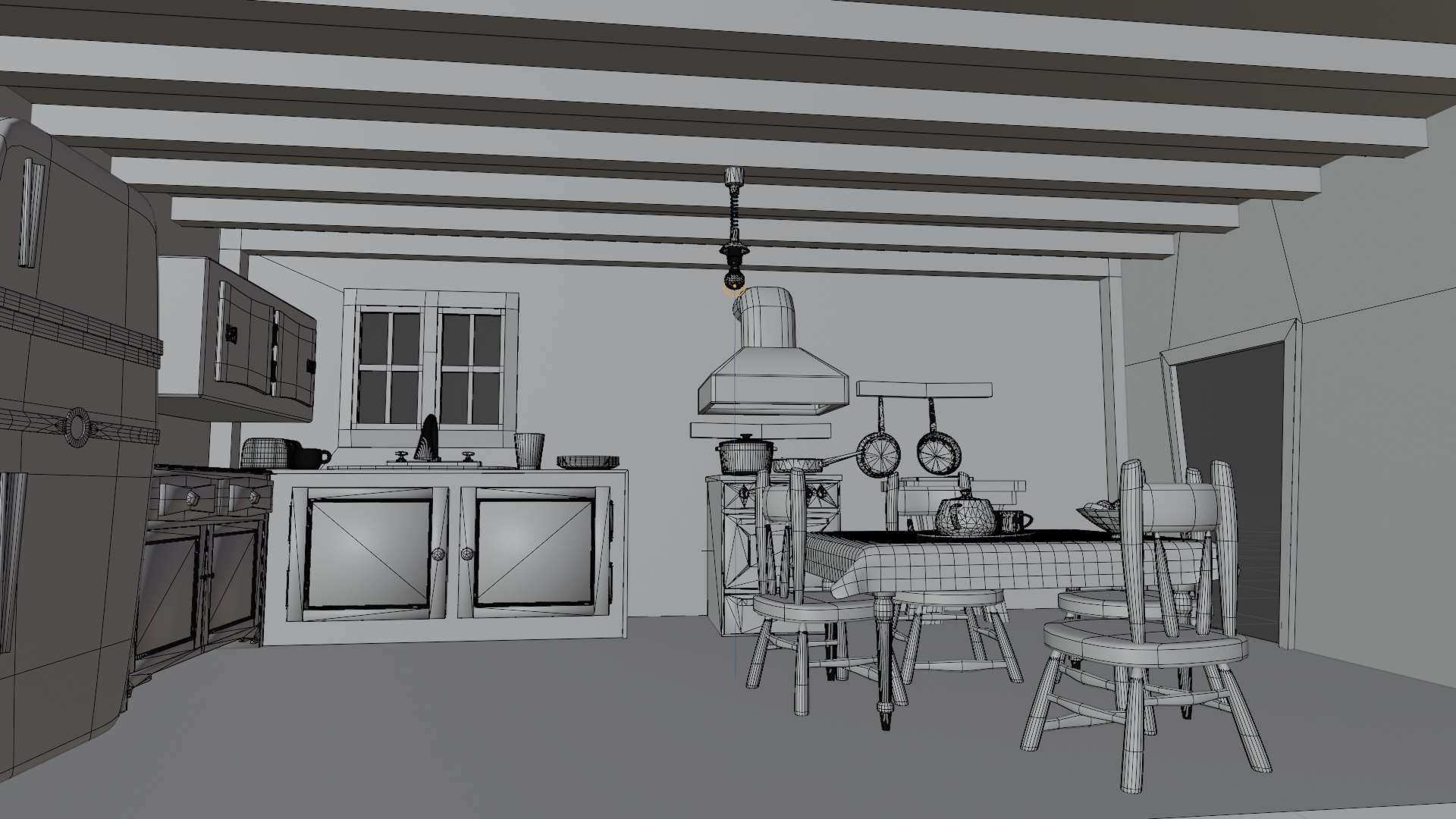 3D Cartoon Kitchen Model - TurboSquid 2157474
