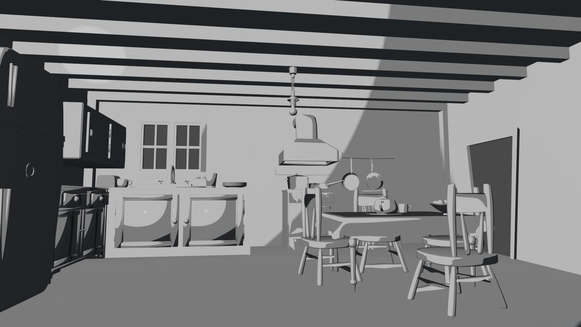 3D Cartoon Kitchen Model - TurboSquid 2157474