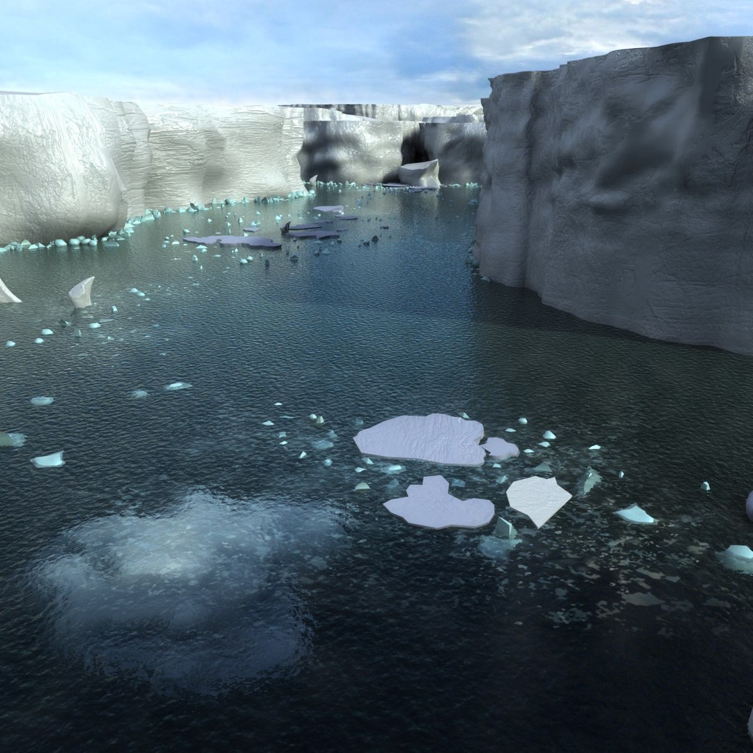 Antarctica Glaciers Icebergs Ice 3d Max