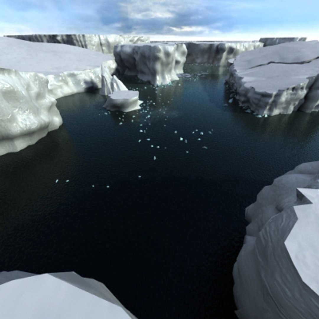 Antarctica Glaciers Icebergs Ice 3d Max