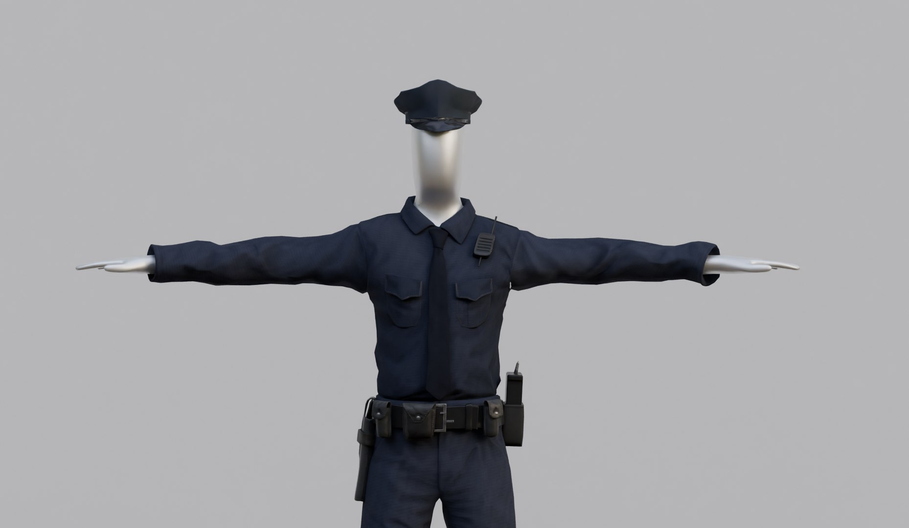 3D Rigged Police Base Mesh - TurboSquid 2328239