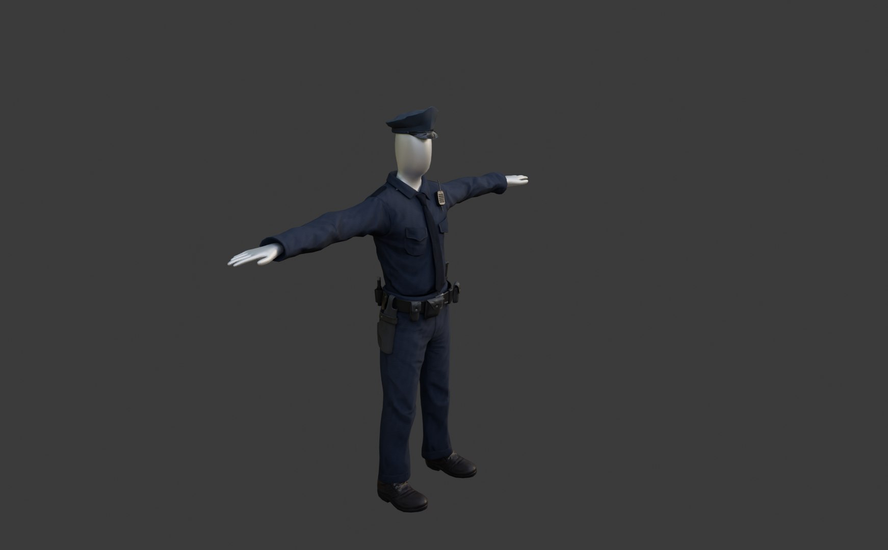 3D Rigged Police Base Mesh - TurboSquid 2328239