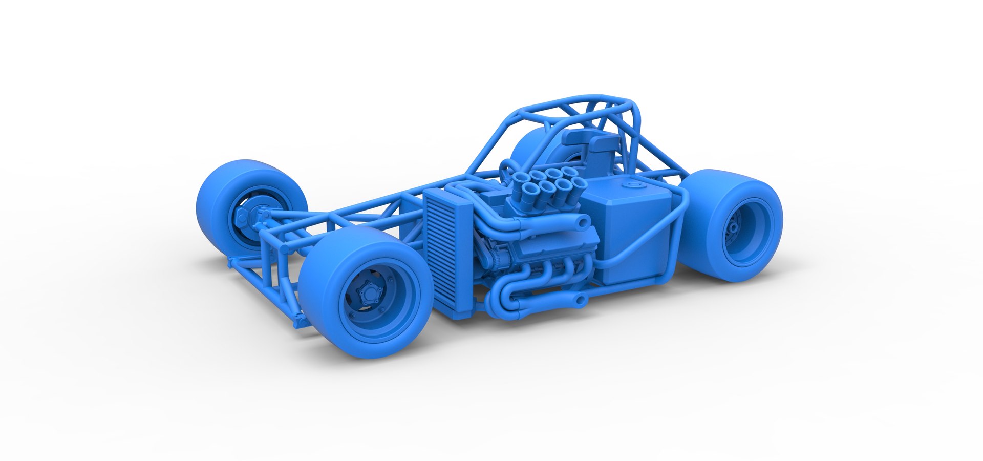 Diecast Supermodified Front Engine Race Car Base Version 2 Scale 1 To ...