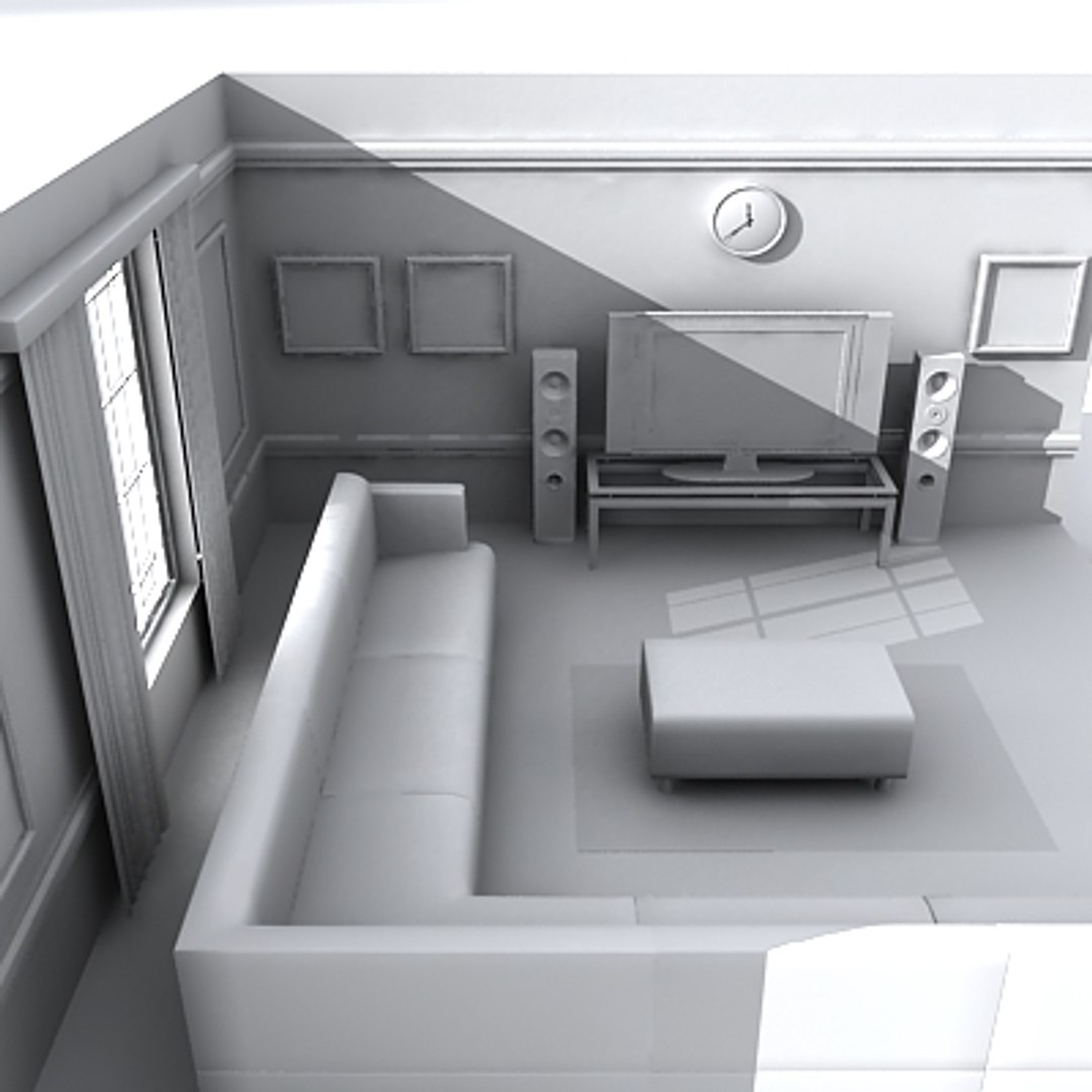 3d model living room