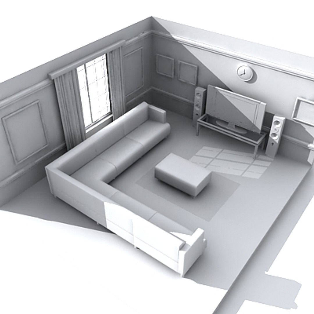 3d model living room