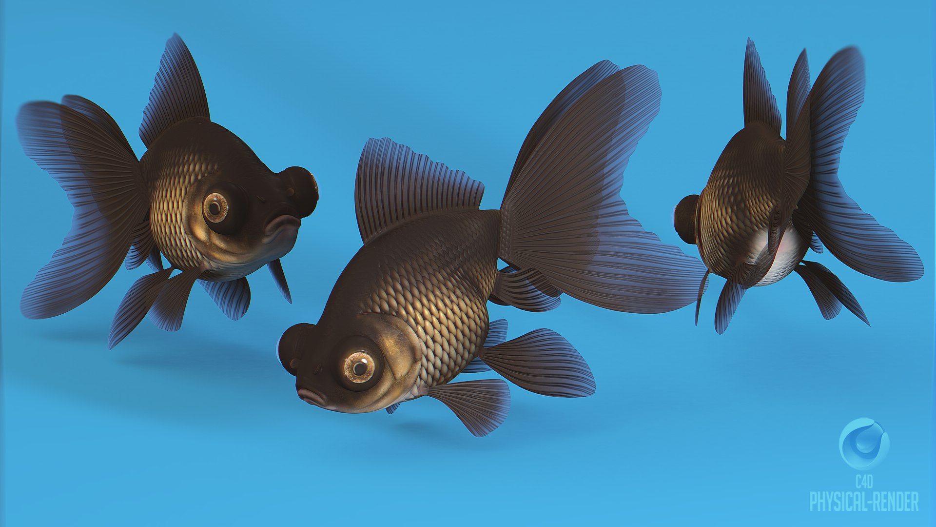 Goldfish Veiltail Fish Collection 8K 3D model - TurboSquid 1939051