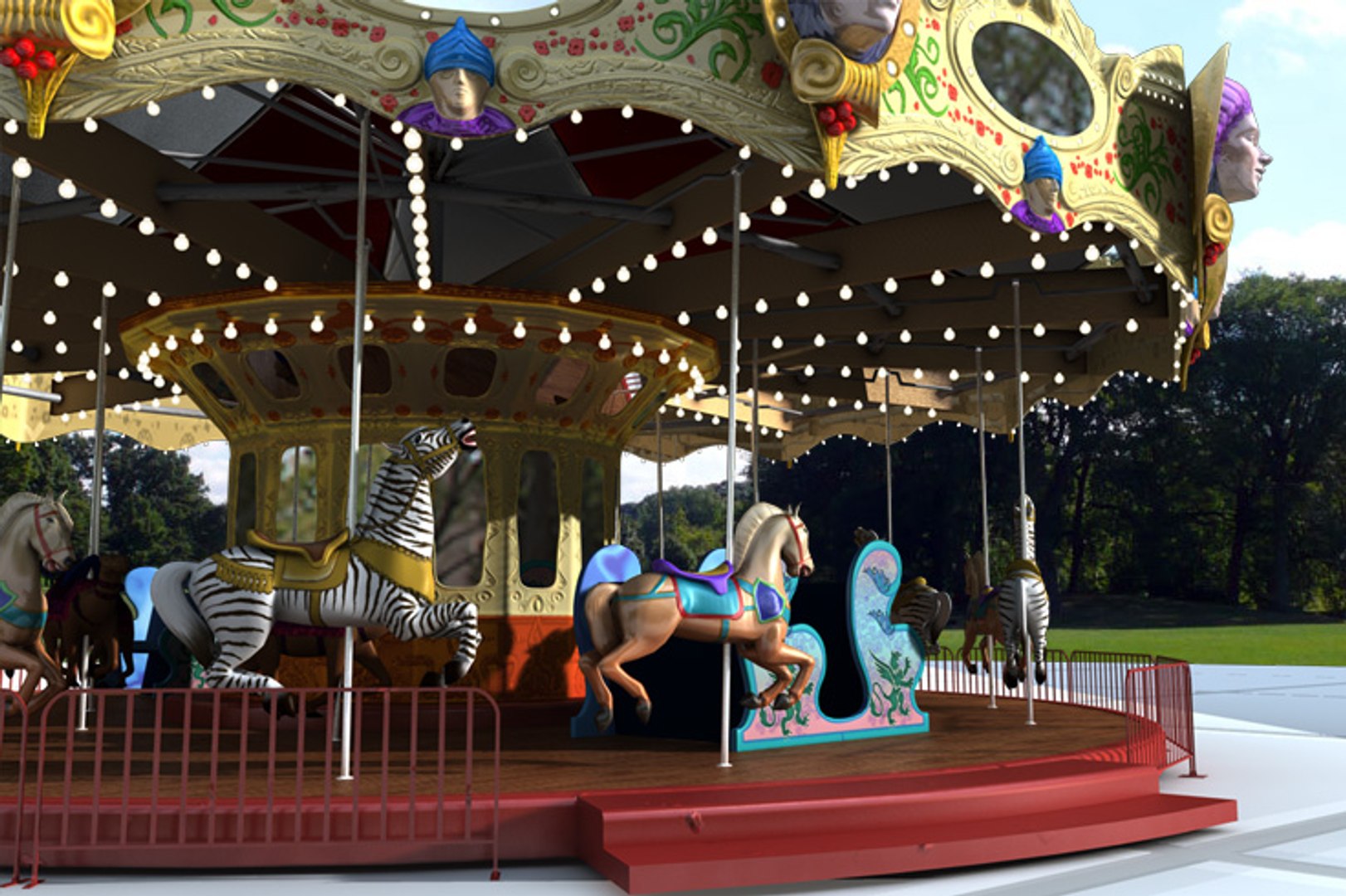 3d Model Carousel 1 2
