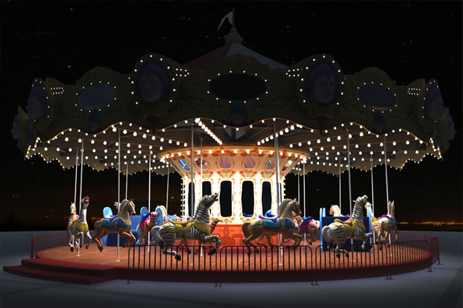 3d Model Carousel 1 2