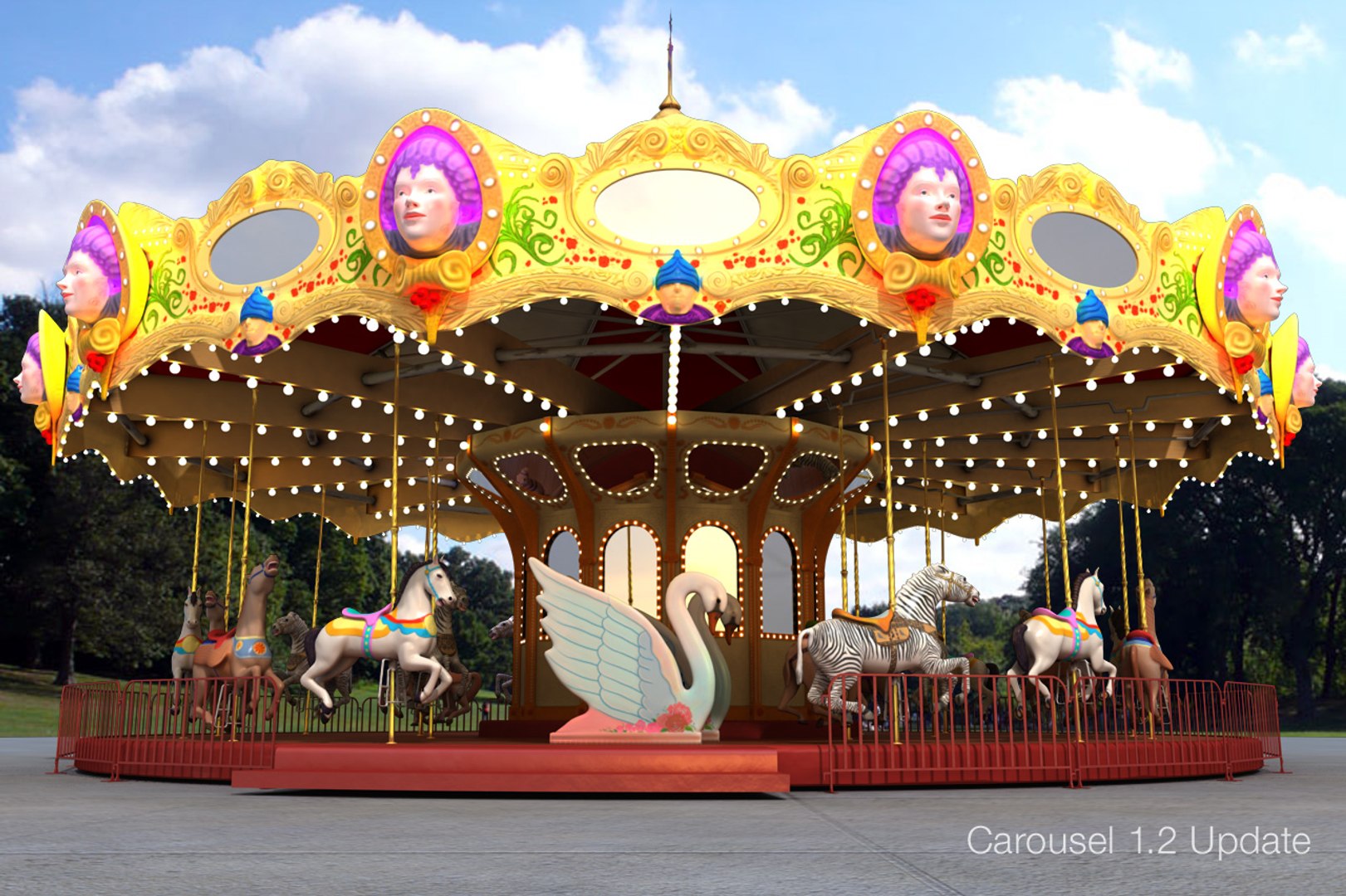 3d Model Carousel 1 2
