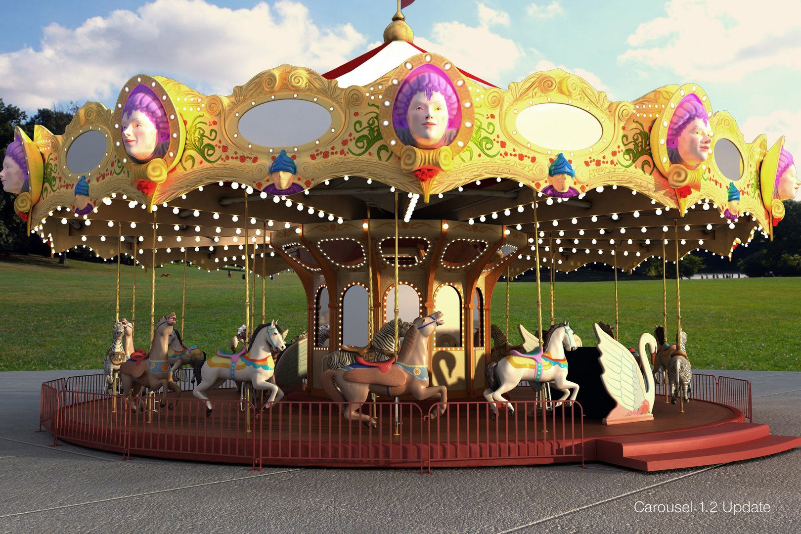 3d Model Carousel 1 2