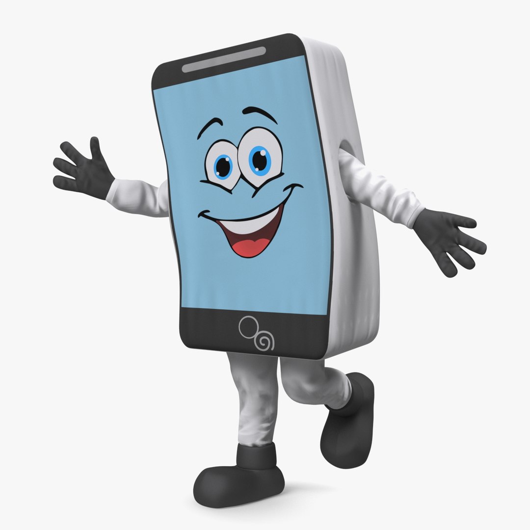 Mascot Character IPhone White Rigged model - TurboSquid 2060256