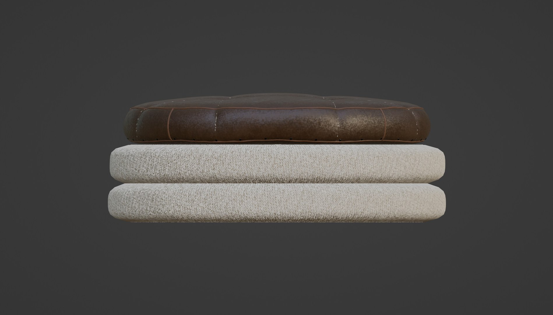 3D Oreo Cookie Ottoman - TurboSquid 2198721