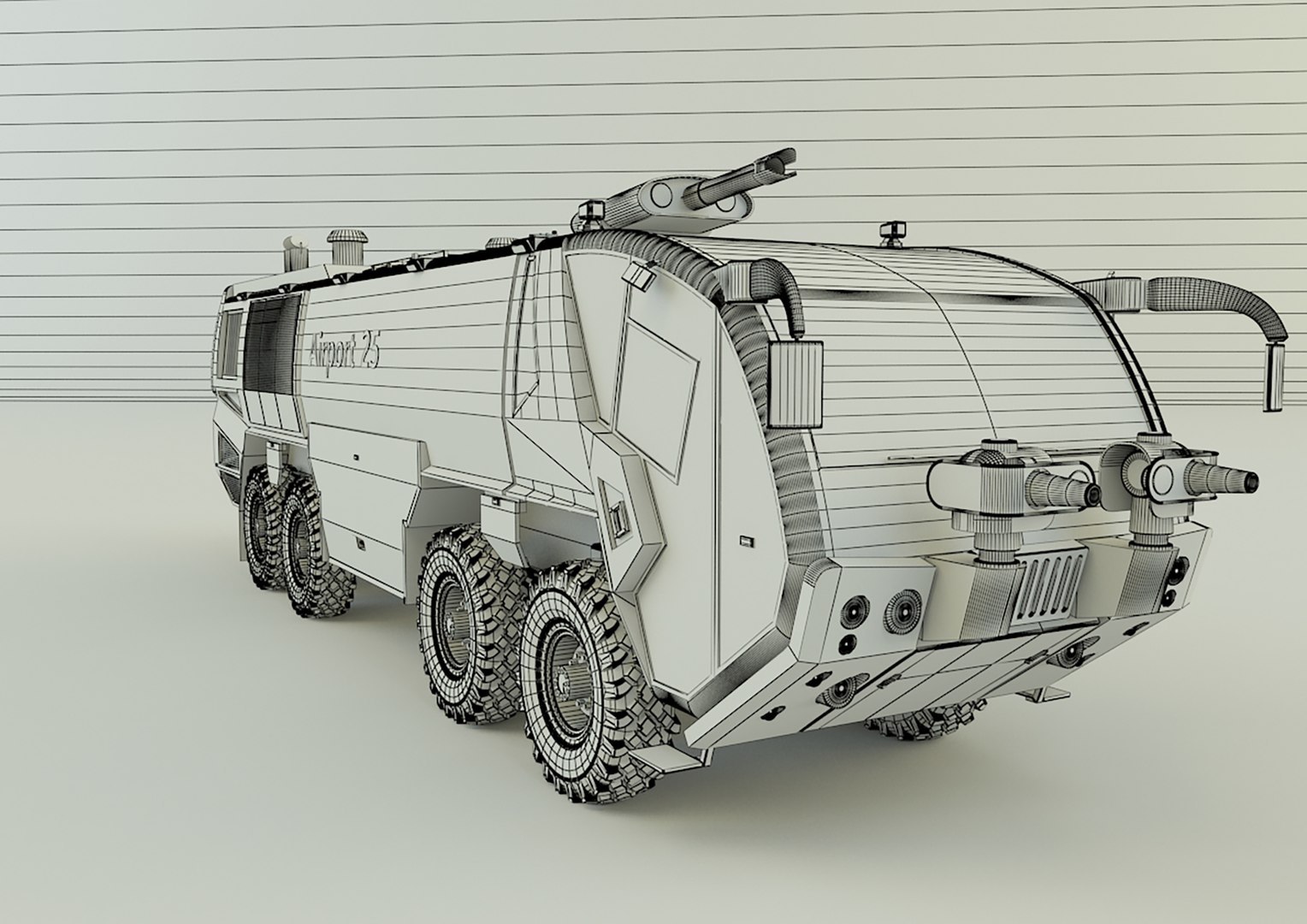 3D Airport Fire Truck 3D Model - TurboSquid 2061984