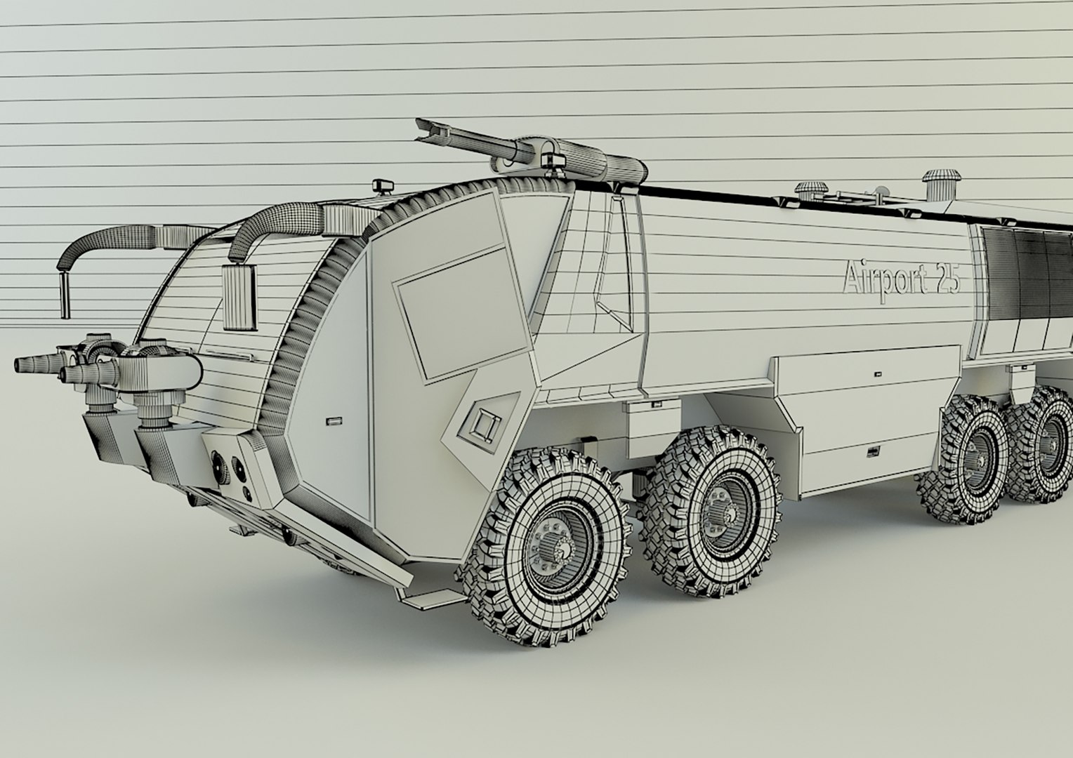 3D Airport Fire Truck 3D Model - TurboSquid 2061984