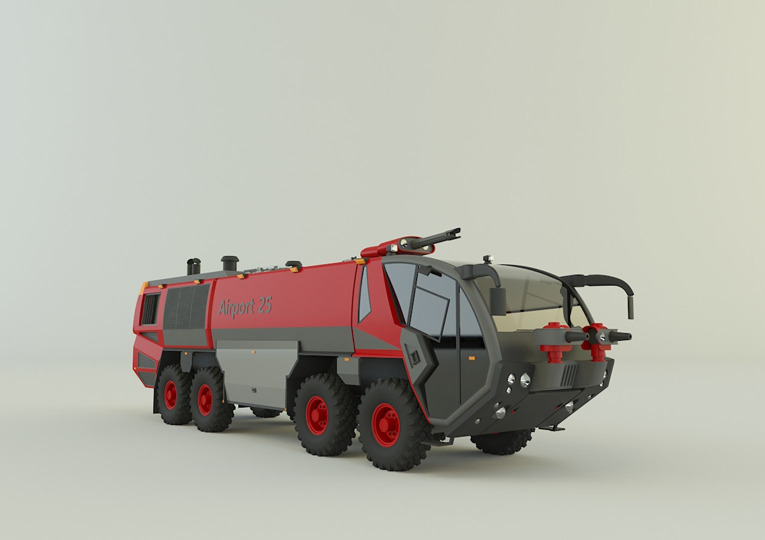 3D Airport Fire Truck 3D Model - TurboSquid 2061984