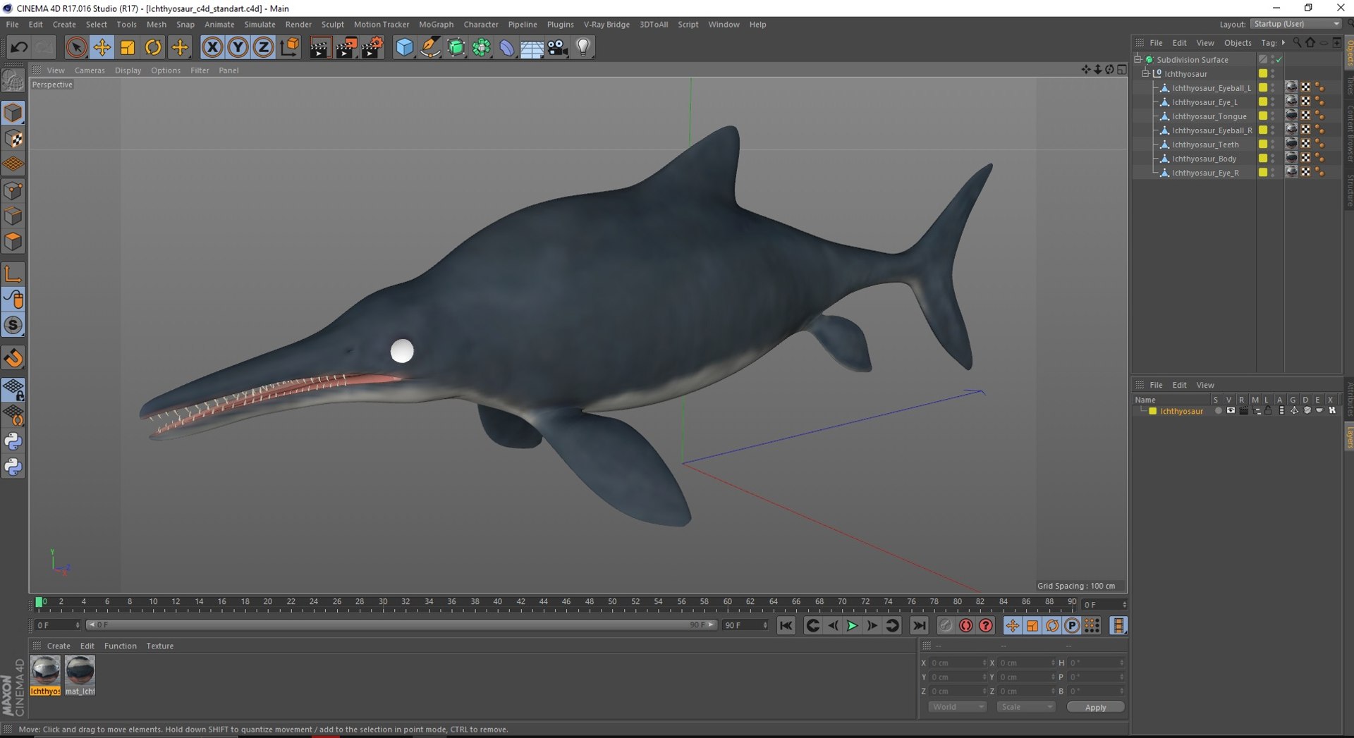 3D Ichthyosaur Model - TurboSquid 2091391