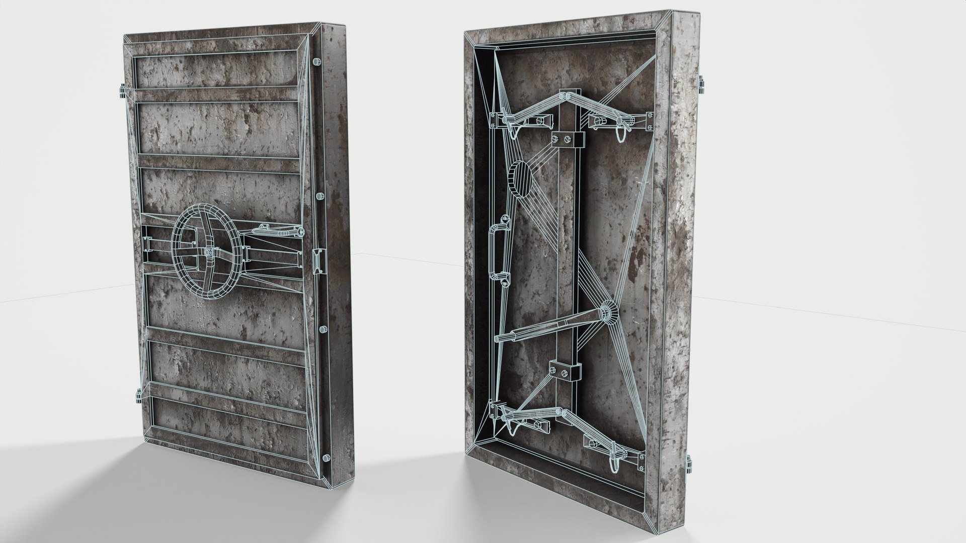 3D Bunker Door Pbr Lowpoly Bunker Gate 01 Model - TurboSquid 2093262