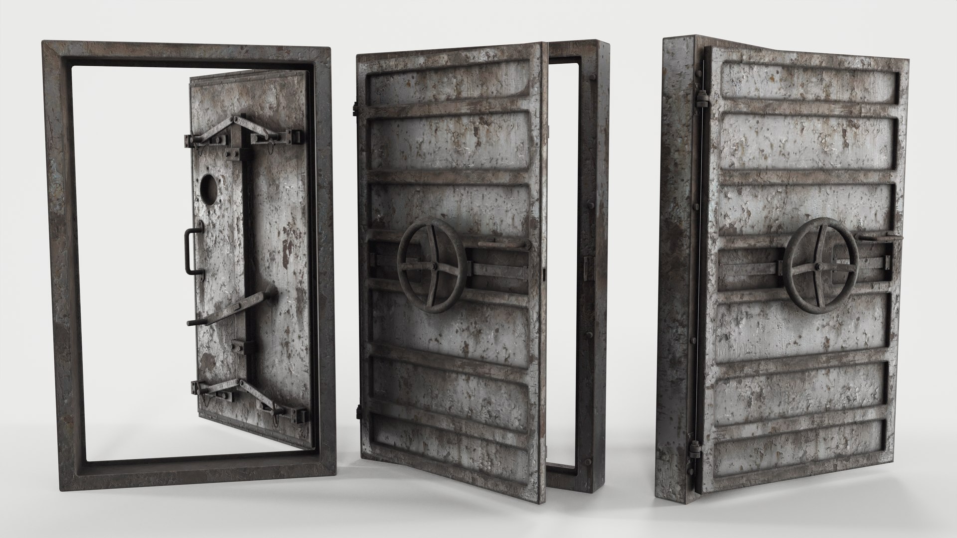 3D Bunker Door Pbr Lowpoly Bunker Gate 01 Model - TurboSquid 2093262