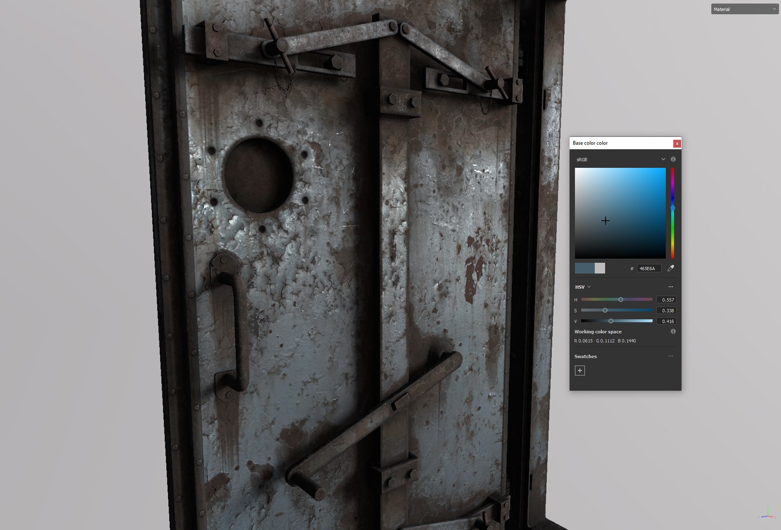 3D Bunker Door Pbr Lowpoly Bunker Gate 01 Model - TurboSquid 2093262