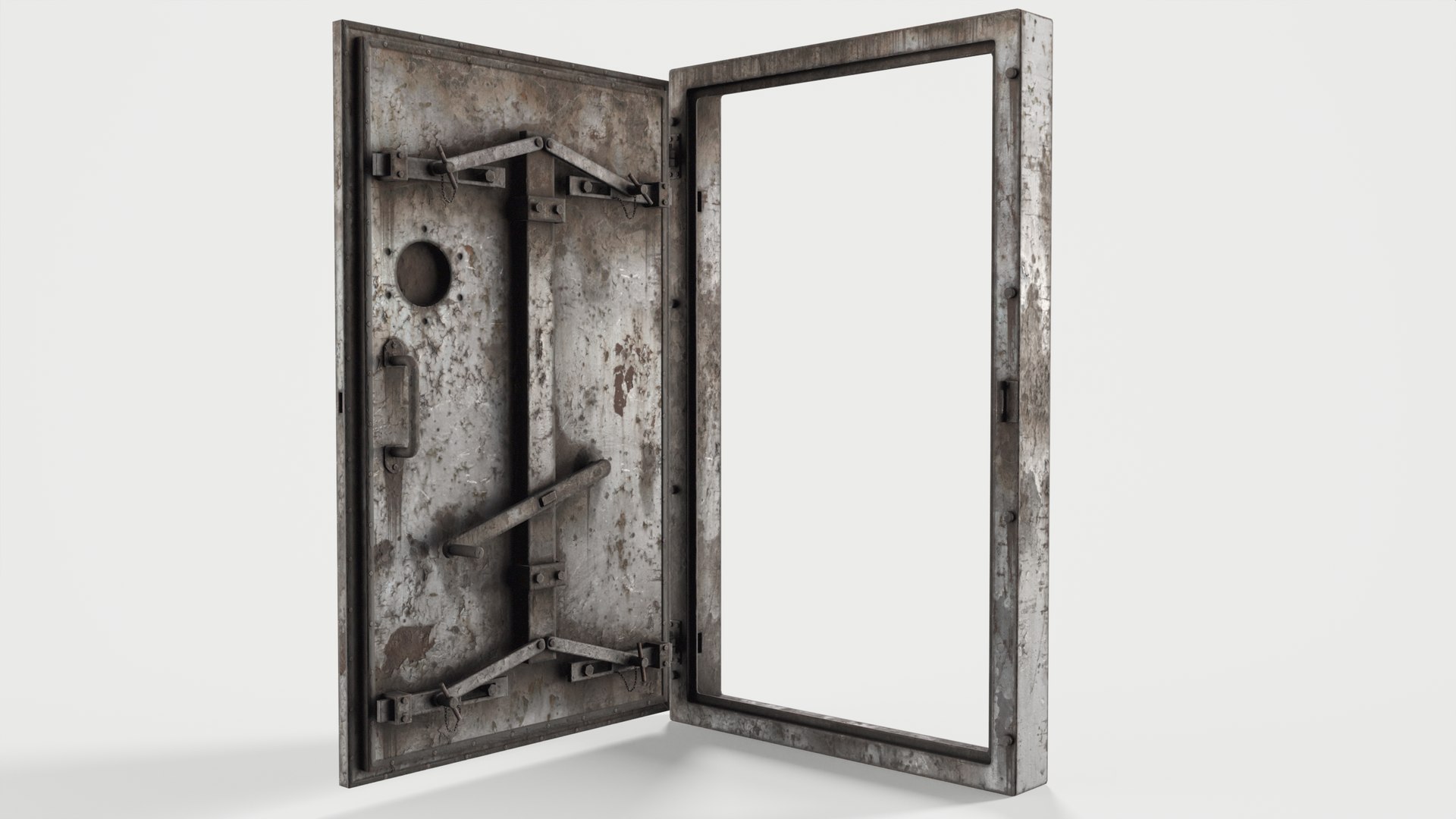 3D Bunker Door Pbr Lowpoly Bunker Gate 01 Model - TurboSquid 2093262