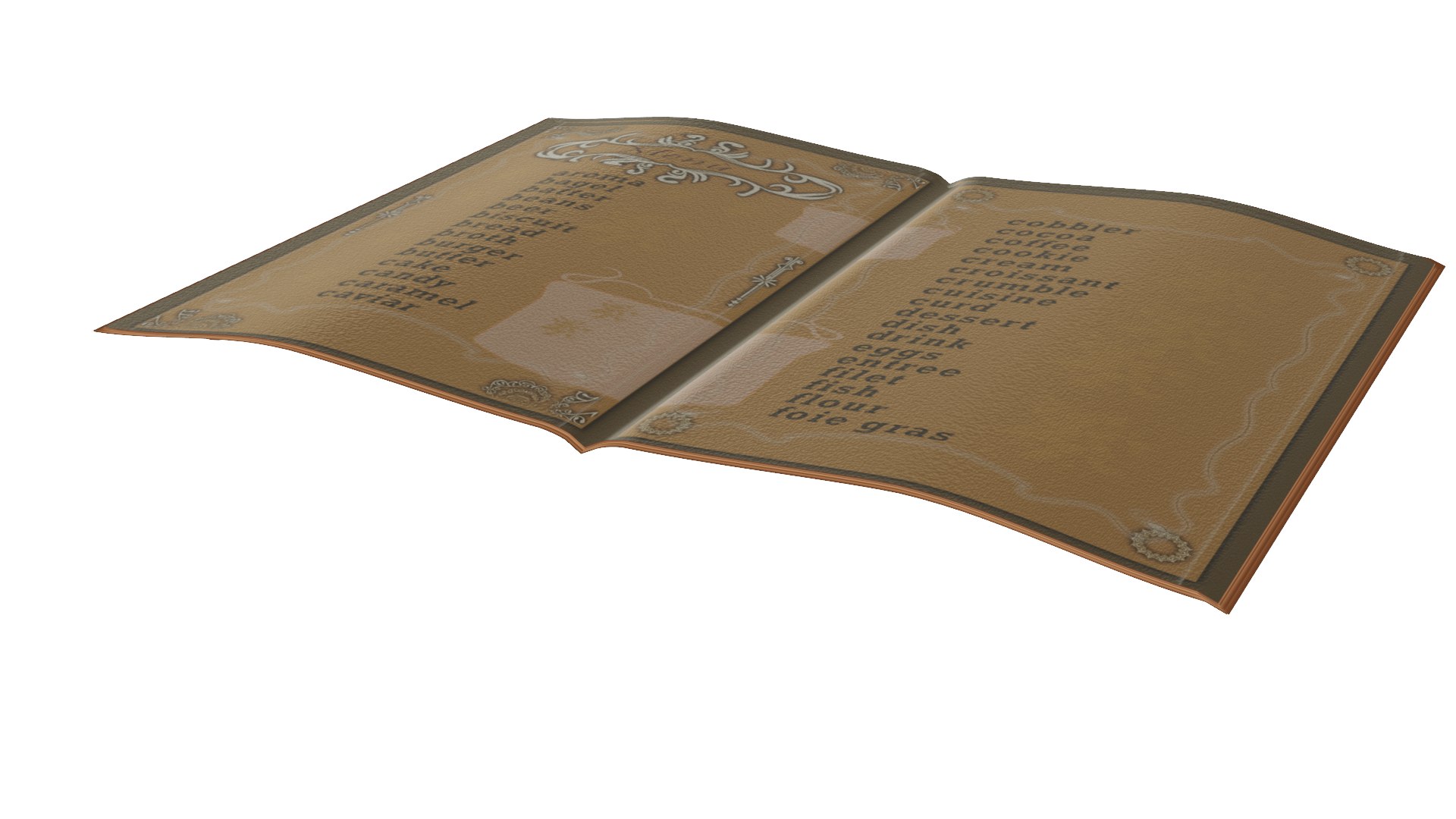 3D Menu Food Model - TurboSquid 1650559