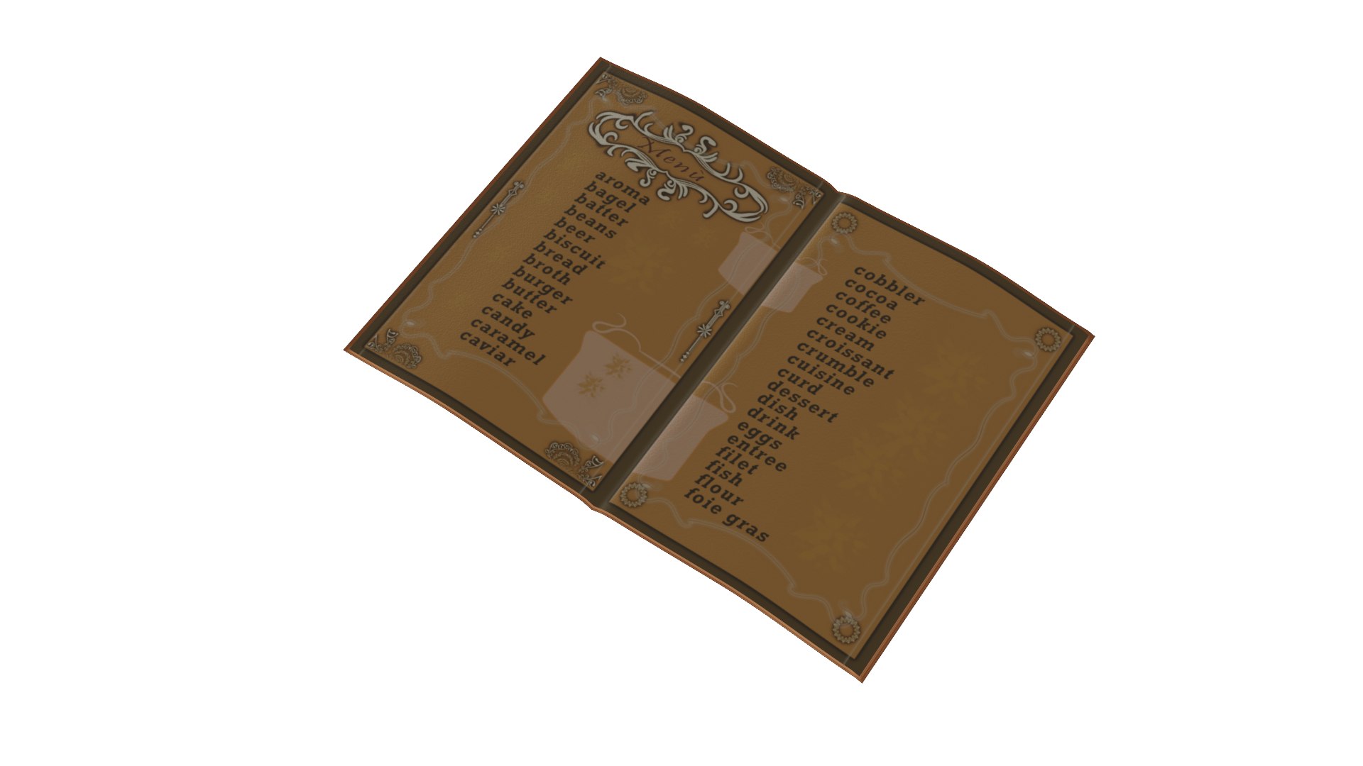 3D Menu Food Model - TurboSquid 1650559